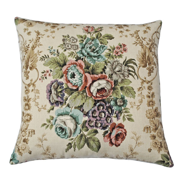 Vintage Rose Bouquet Cushion